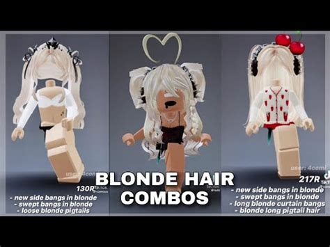 Roblox Blonde Hair Combos TikTok Compilation YouTube