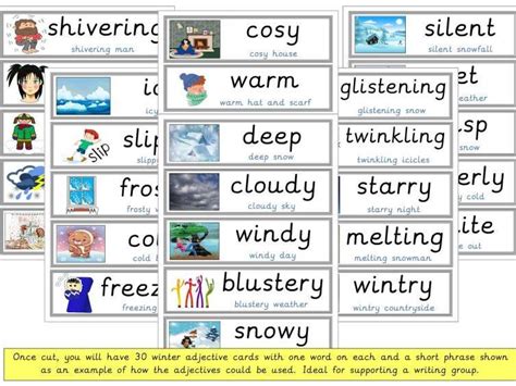 Winter Adjectives Teaching Resources
