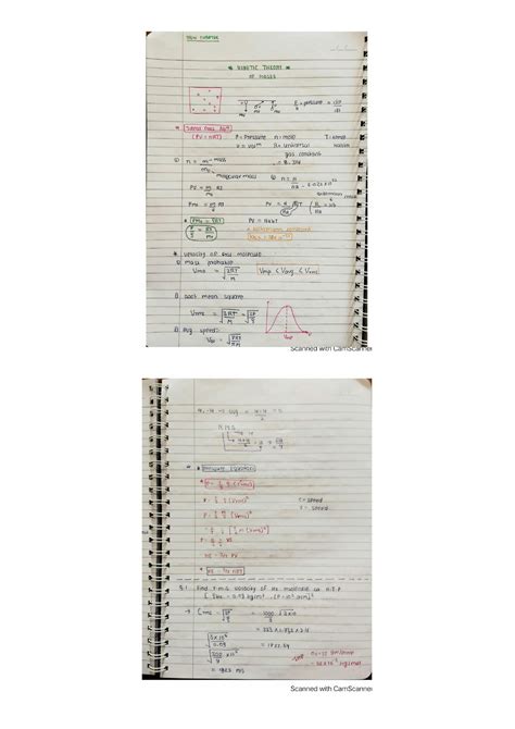 SOLUTION Kinetic Theory Of Gases Short Notes Studypool