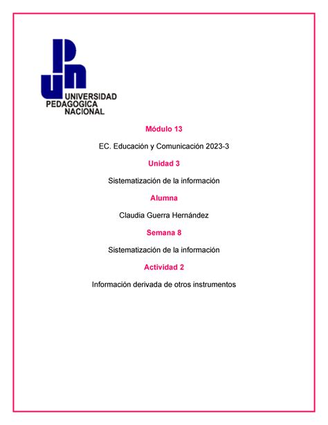 C Guerra Analisis Leip Módulo 13 Ec Educación Y Comunicación 2023