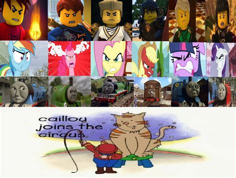 Team Friendwork Hates Caillou Joins The Circus By Aaryaspider On Deviantart