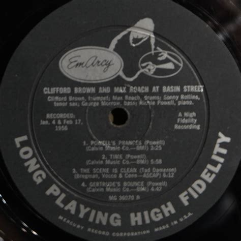 EmArcy MG 36070 At Basin Street DG Clifford Brown and Max Roach ジャズ