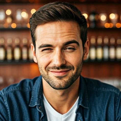 When I See A Cute Guy At The Bar Handsome Young Man Winks