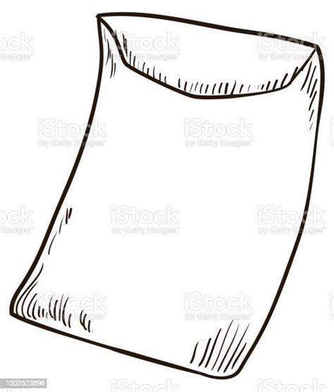 Ilustración De Sobre En Estilo Dibujado A Mano Aislado Sobre Fondo