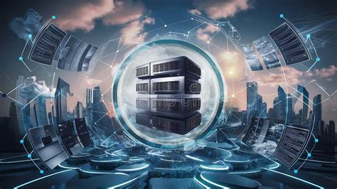 Comprehensive Cloud Computing Infrastructure Hybrid Cloud Network Concept Background Stock