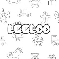 Coloriage prénom LEELOO Sans Dépasser