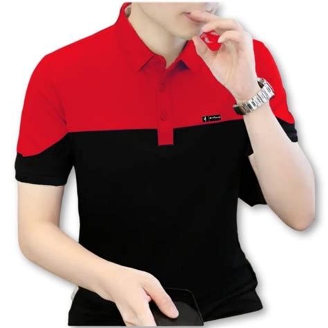 Jual Baju Polo Shirt Pria Lengan Pendek Terbaru Kombinasi Kerah STAR ...