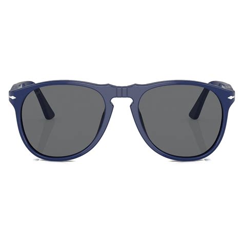 Persol Po9649s Solid Blue Dark Grey Sunglasses Persol Eyewear