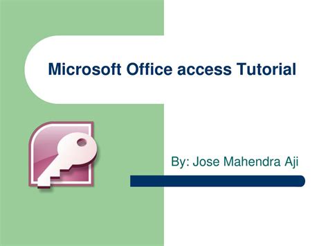 PPT Microsoft Office Access Tutorial PowerPoint Presentation Free Download ID 3984485