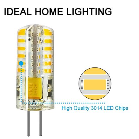 Rayhoo 10pcs G4 LED Bulb Bi Pin Base Light Bulb Lamps 3W AC DC 12V