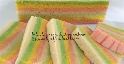 Resep Bolu Lapis Kukus Rainbow Oleh Siswaty Elfin Bachtiar Cookpad