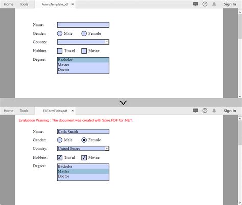 C VB NET Create Fill Or Remove Fillable Forms In PDF