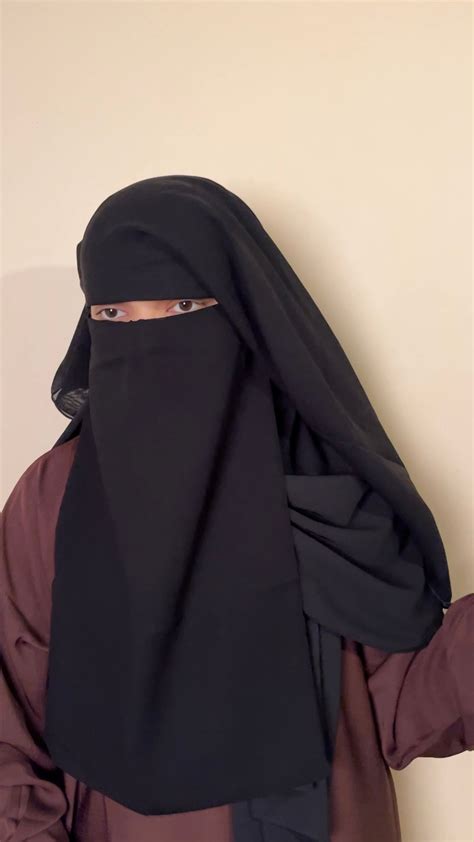 3 Layer Niqab Black Maysha