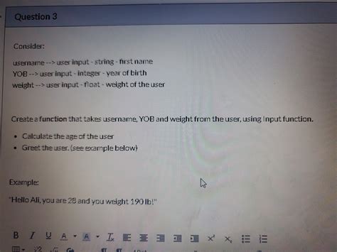 solved question 3 consider username user input string