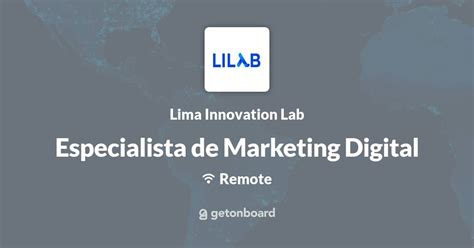 Especialista De Marketing Digital At LILAB Remote Work From Home