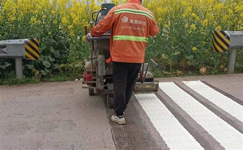 达州道路划线施工 美恩标线