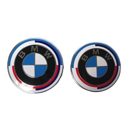 Set 2 Embleme Logo Compatibile Bmw Montaj Pe Capotaportbagaj 82mm