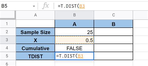 How To Use T DIST Function In Google Sheets Sheetaki