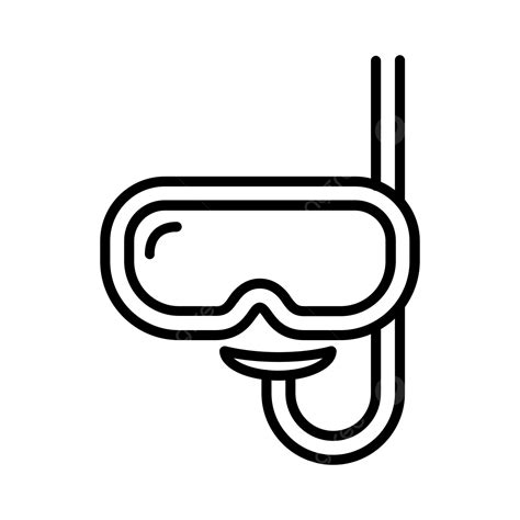 Snorkel Line Icon Diving Mask Scuba PNG And Vector With Transparent