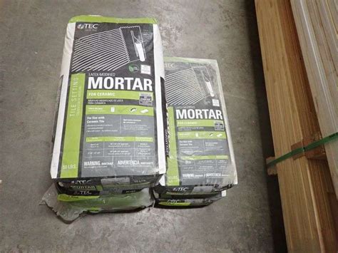 Gray Latex Modified Mortar Lambrecht Auction Inc