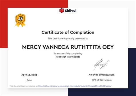 Mercy Vanneca Ruthttita Oey On Linkedin Ive Completed The Javascript