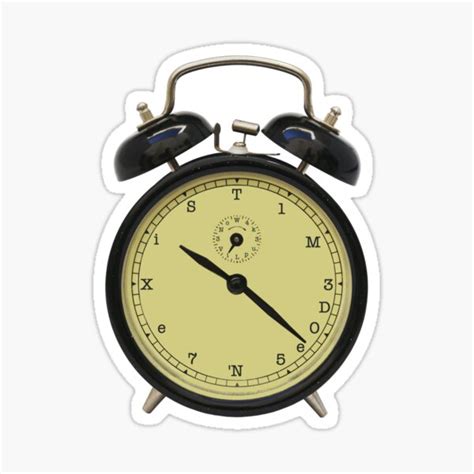 Time Doesn T Exist Alarm Clock Sticker For Sale By Mikawele Redbubble