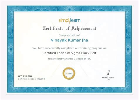 vinayak jha on linkedin training sixsigmablackbelt