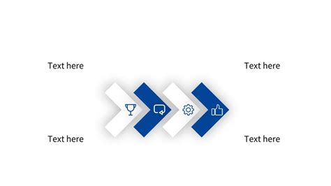 Blue And White Arrow With Icons Google Slide Theme And Powerpoint Template Slidedocs