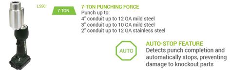 Greenlee Ls50l11b Battery Powered Knockout Punch Driver Tool Kit Amazon Ca Tools And Home