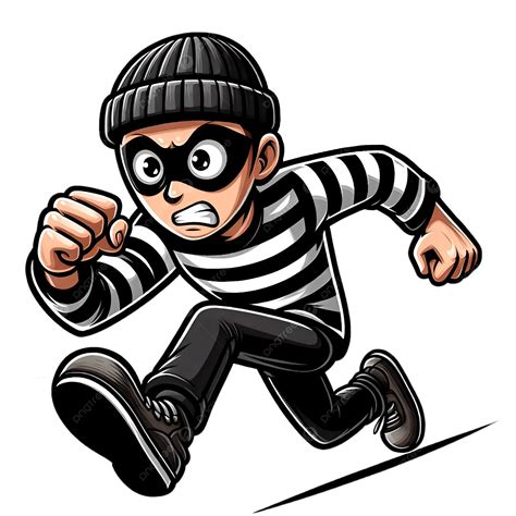 A Cartoon Thief Is Running Running Clipart Cartoon Clipart Thief