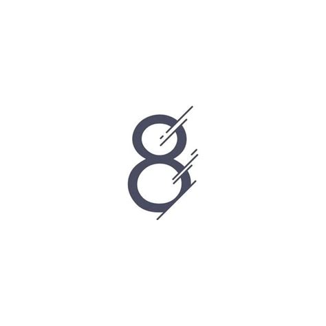Number 8 Vector Template Design Illustration