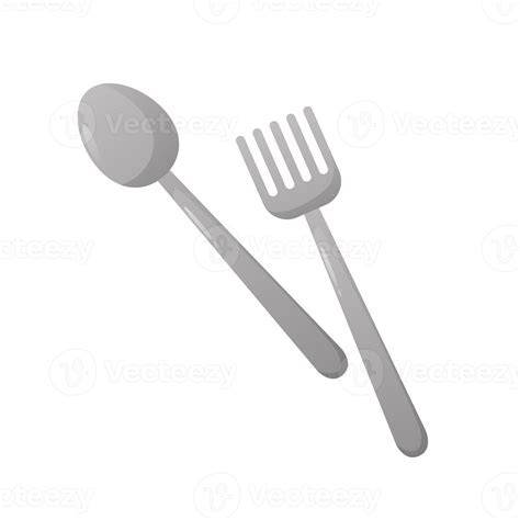 Spoon And Fork Cartoon Isolated 19671309 Png