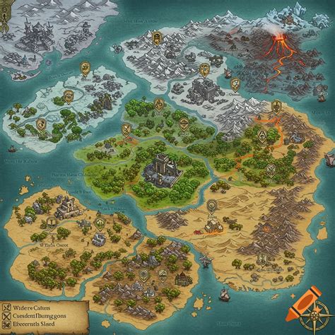 Fantasy Map Created On Craiyon