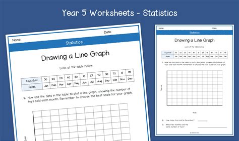 Year 5 Drawing A Line Graph Worksheets KS2 Statistics Data