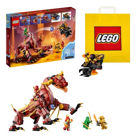 LEGO NINJAGO #71793 - Lawowy smok zmieniający się w falę ognia + Torba ...