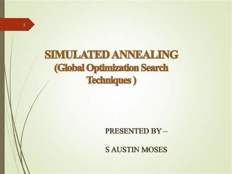 pdf simulated annealing a optimisation technique dokumen tips