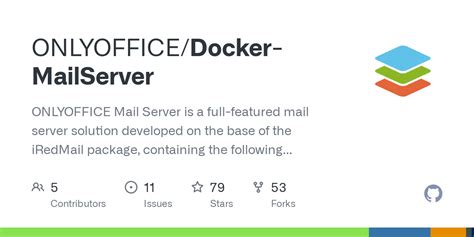 GitHub ONLYOFFICE Docker MailServer ONLYOFFICE Mail Server Is A Full