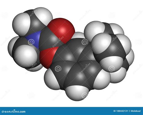 Neostigmine Drug Molecule Atoms Are Represented As Spheres With