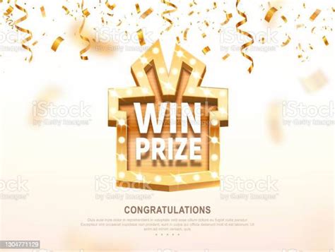 골든 레트로 보드 브로드 웨이 표지판 벡터 일러스트와 함께 상금 선물 상자를 수상 가벼운 배경에 색종이로 축하 의승리 선물 상자에 대한 스톡 벡터 아트 및 기타 이미지