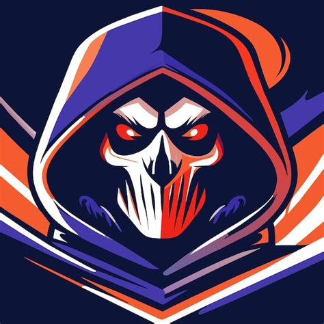 Premium Vector Abstract Hooded Skull Design For Tshirt Prints