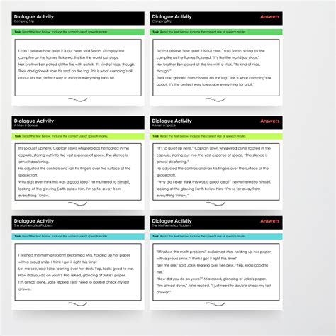 Dialogue Activity Speech Marks Editing Ted And Talented Teacher