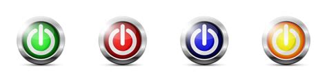 Premium Vector Glossy Styled Power Buttons Web Button With Power