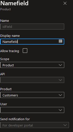 policy subscription attributes and portal subscription field names do