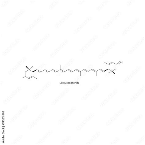 Lactucaxanthin Skeletal Structure Diagramcaratenoid Compound Molecule