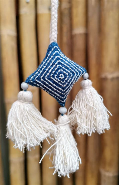Lanten Yao Mun Embroidered Ornament Set Of 3 Traditional Arts And