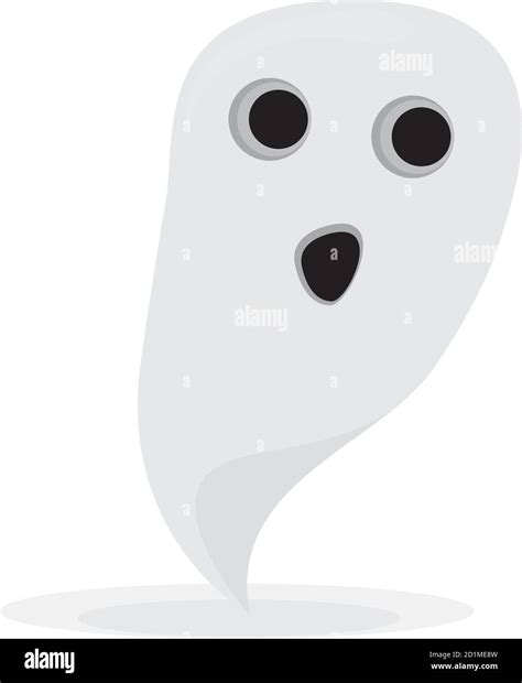 Scary Ghost Icon Halloween Holiday Vector Illustration Stock Vector Image And Art Alamy