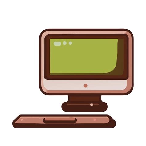 Premium Vector Computer Icon Colored Outline
