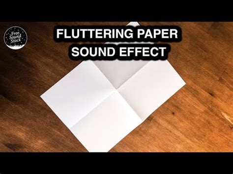 Fluttering Paper Sound Effect - YouTube