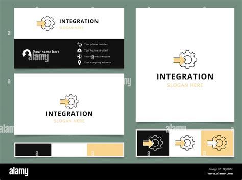 Integration Logo Design With Editable Slogan Branding Book And