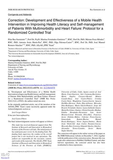 Pdf Correction Development And Effectiveness Of A Mobile Health